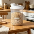 Airtight Plastic Storage Jar, Reusable Sealed Canister, Kitchen Spice ...