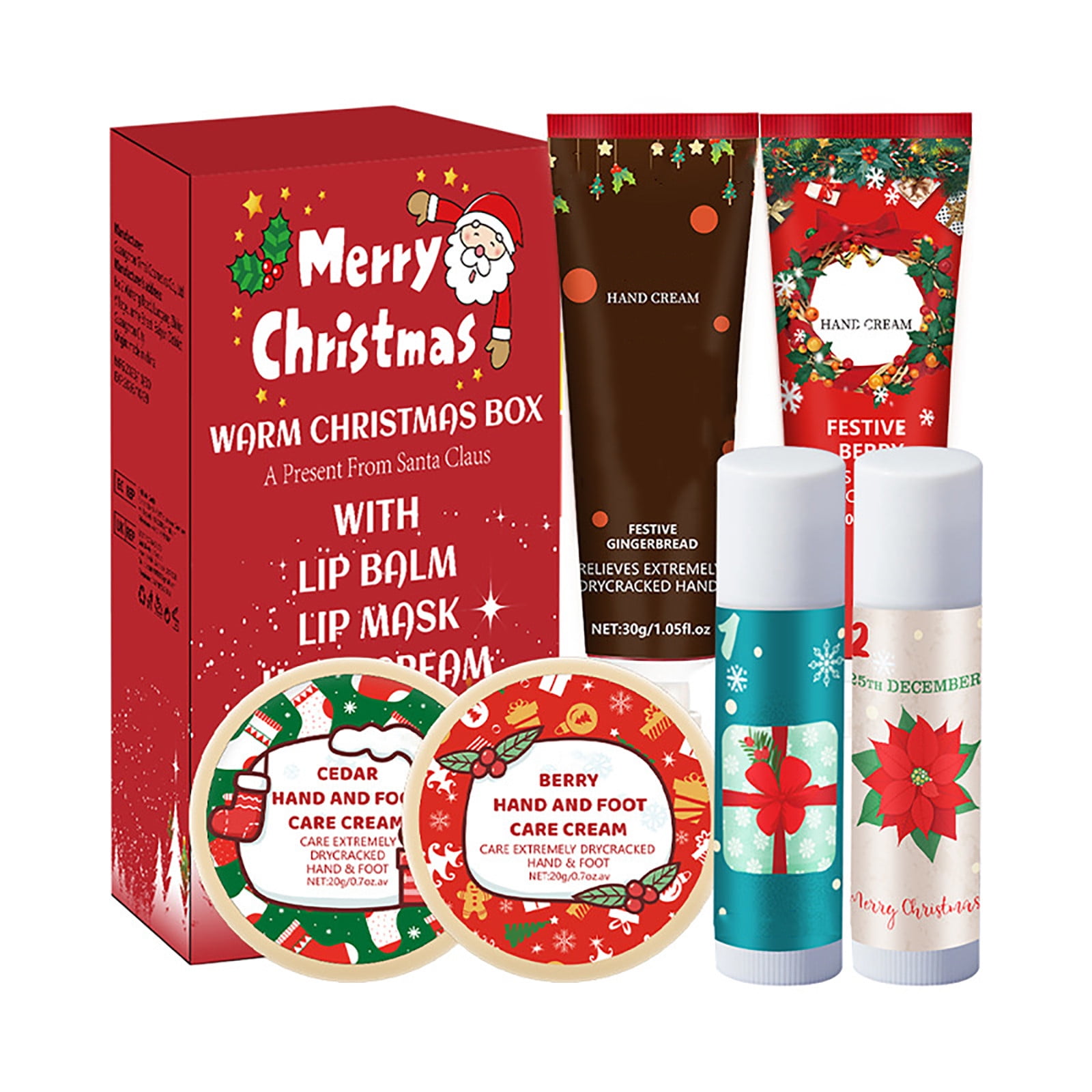 Sets de regalo navideños de crema de manos y crema labial para hombres ...