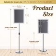 8 Pack Silver 8.3 x 11.7'' Adjustable Heavy Duty Pedestal Sign Holder ...