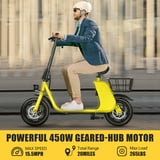 CURUK 450W 36V Folding Electric Scooter Bike with Seat, 12.5 Mile Range ...