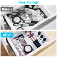 LeaderPro 32 Pcs Set, Clear Desk Drawer Dividers, 5 Sizes Plastic ...