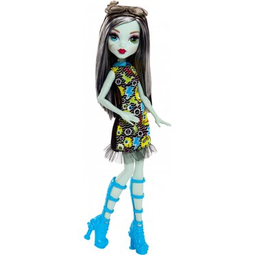 Monster High Frankie Stein Fashion Doll with Blue & Black Streaked Hair ...