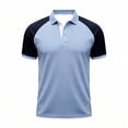 Bpyeka Men's Color Block 3-Button Shirt, Quick Dry Breathable Short ...