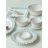 European-Style Court Ceramic Lace Staple Plate, Simple Blue Breakfast ...