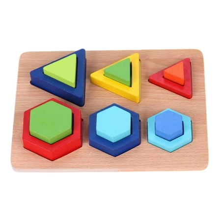 Kids Shape Block 3D Sorting Color Cognition Educational Development ...