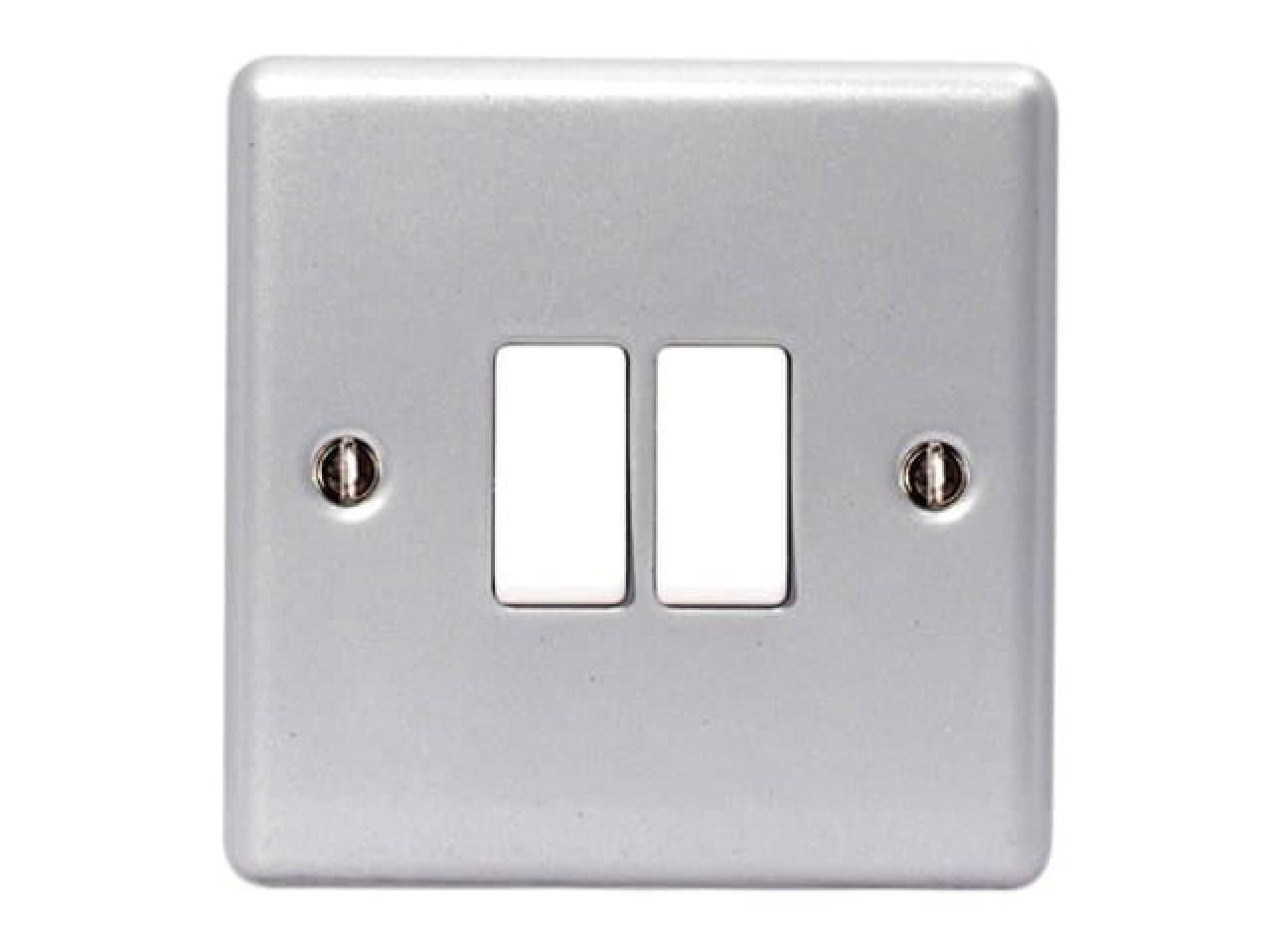 Masterplug - Metal Clad 2-Gang 2-Way Light Switch - Walmart.com