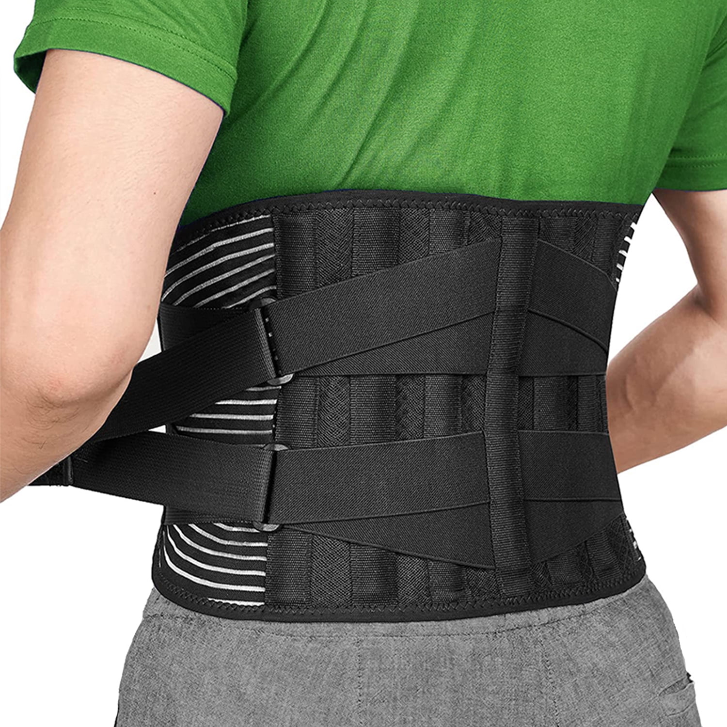 Pop Closets Back Brace for Men Women Lower Back Pain Relief with 7 ...