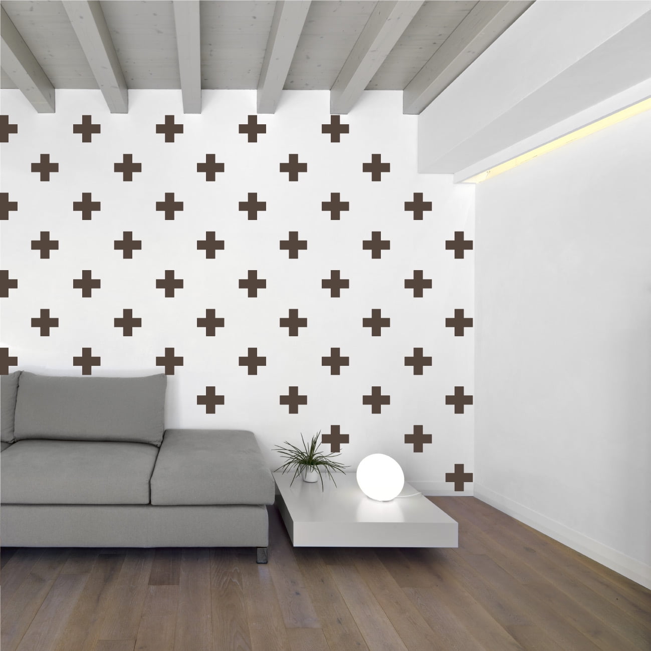 Swiss Cross Pattern Plus Sign Design Wall Decal Stickers - Walmart.com