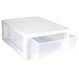 Sterilite 16 Qt Clear Stacking Storage Drawer Container (6 Pack) + 6 Qt ...