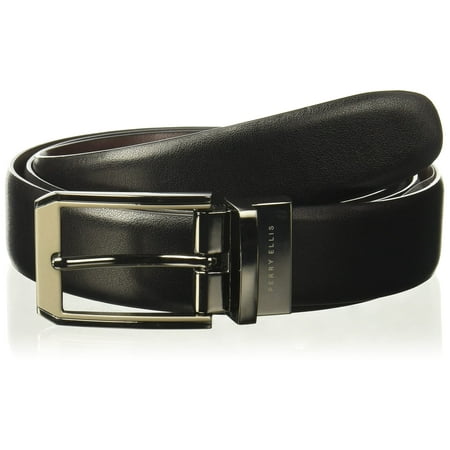 Perry Ellis Men's Portfolio Men's 2 - Tone Matte and Shine Buckle ...