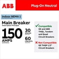ABB 150A Indoor Load Center 30-Space 60-Circuit Main Breaker Panel ...