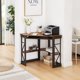 VECELO Corner Computer Desk with Keyboard Tray and Storage Shelf ...