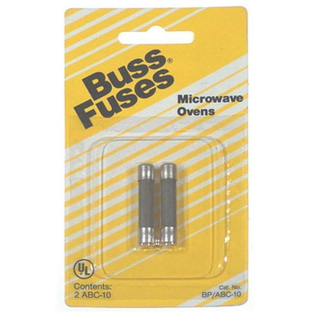 Bussmann - Cooper BP-ABC-10 2 Count 10 Amp 250 Volt Microwave Oven Fuse ...