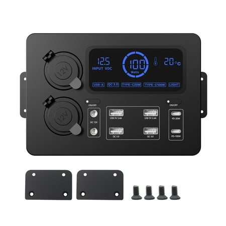 Labymos Compact 12V Mini Power Control Box with Display, 100W High ...