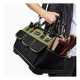 GOXAWEE Waterproof 17-Inch Tool Bag with 16 Pockets Durable Oxford ...