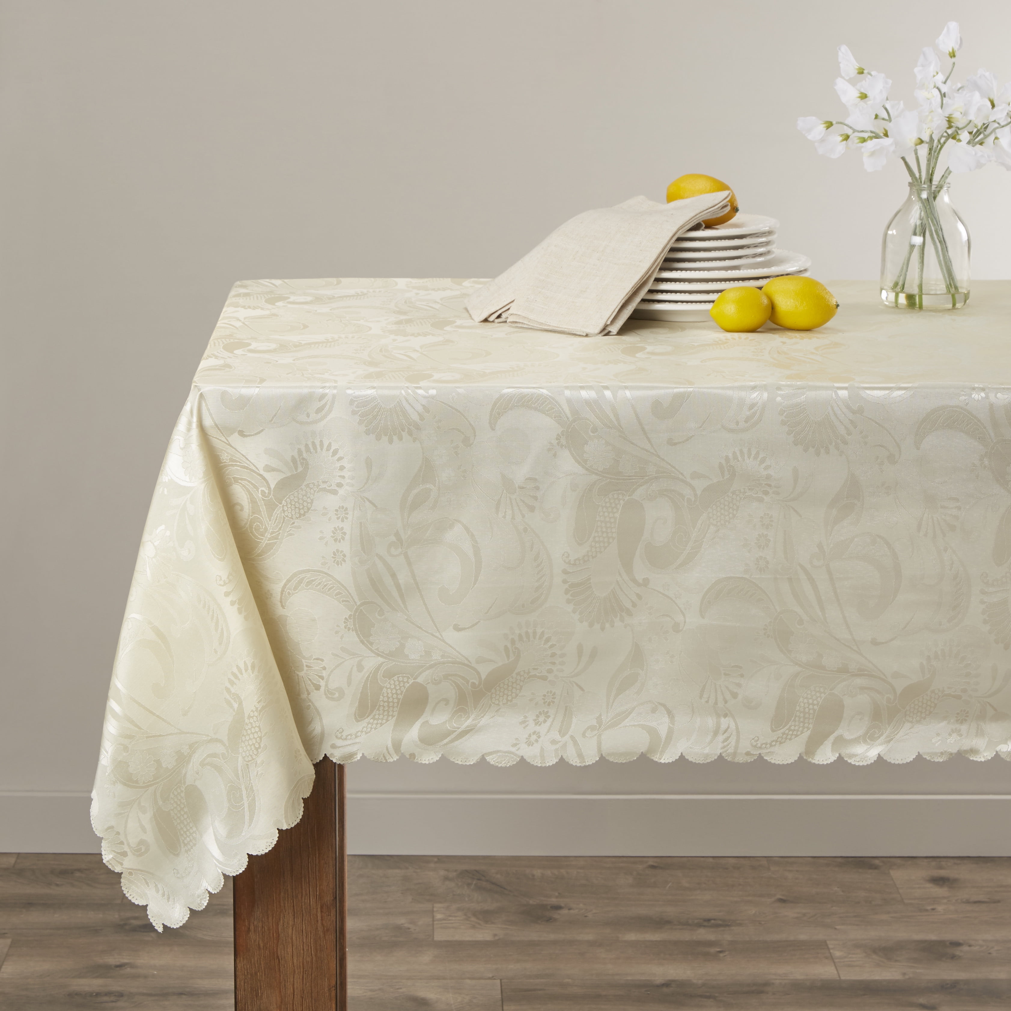 European Rose Design Tablecloth - Walmart.com