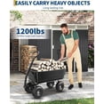 1200lbs Poly Dump Cart - Heavy Duty Yard & Garden Cart with 13" No-Flat ...