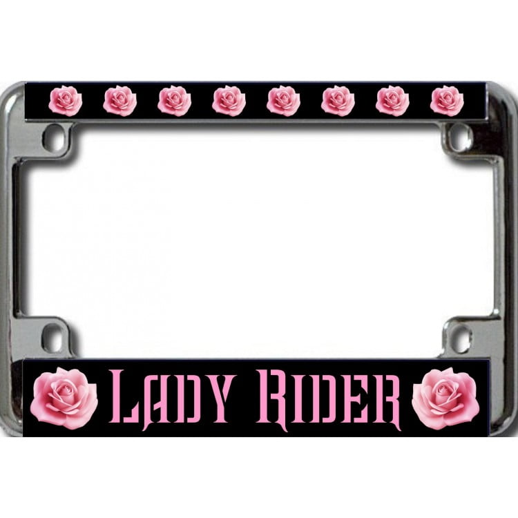 Click here for License Plates Online Pink Rose Lady Rider Motorcy... prices