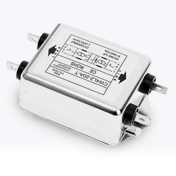 Emi Power Filter Single-Phase Double-Section Power Filter 3A/6A/10A ...
