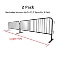 2 Pack 8.5 Ft Steel Crowd Control Heavy Duty Interlocking Steel Safety ...