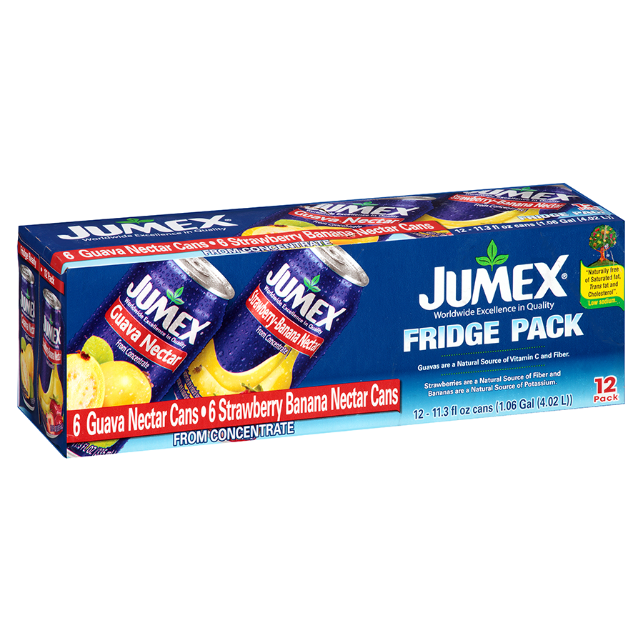 Buy Jumex Fruit Punch Strawberry-Banana & Guava Variety Soda Pack, 11.3 ...