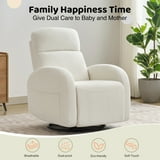 Aemeios Chenille Swivel Rocker Glider Manual Recliner Nursery Rocking ...