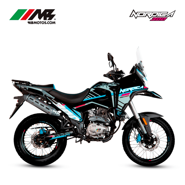 Motocicleta Doble propósito MB MOTOS NORDICA 300cc Performance AZUL ...