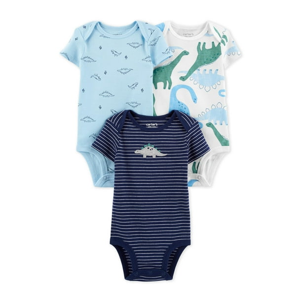 Carter's Child of Mine Baby Boys Bodysuit, 3-Pack, Sizes Preemie-9M ...