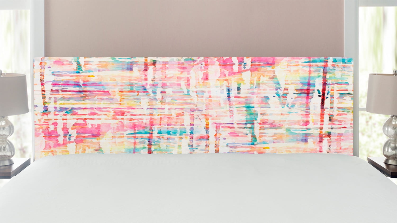 Grunge Headboard, Abstract Paint Manifold Complicated Mixed and Lines ...