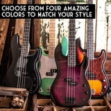 Sawtooth EP Series Left-Handed Electric Bass Guitar, Surf Green w ...
