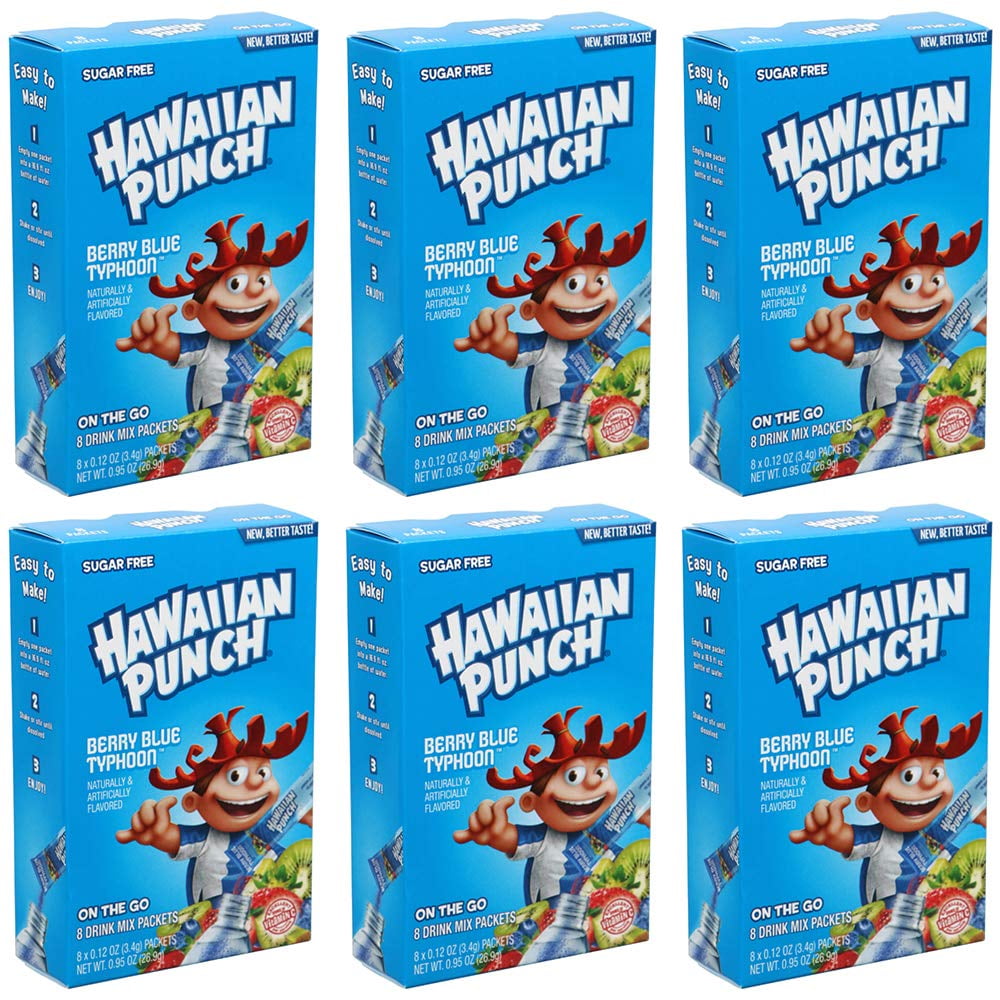 Hawaiian Punch Singles To Go Powder Sticks, Water Drink Mix, 8 Count ...
