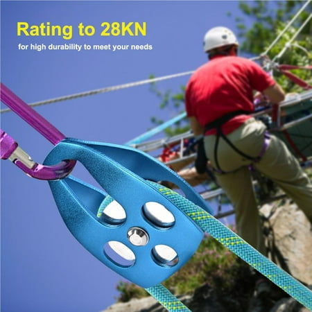 Outdoors Climbing 28KN Rescue Pulley Climbing Rope Pulley Pulley Rope Single Sheave with Swing ...