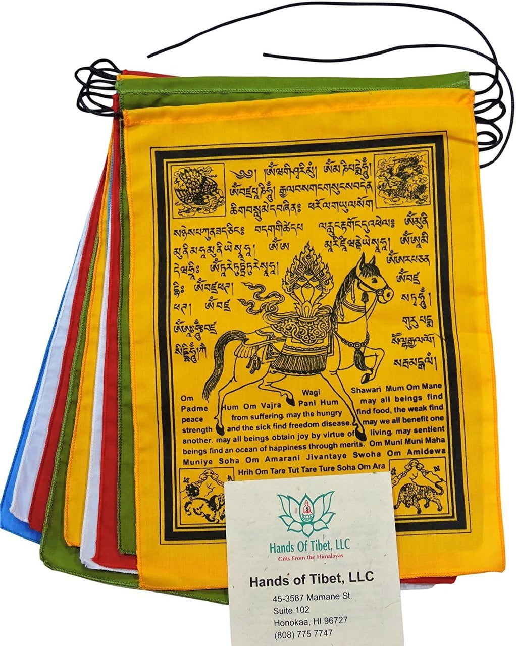 Handmade Tibetan Wind Horse Prayer Flags with English Translation ...