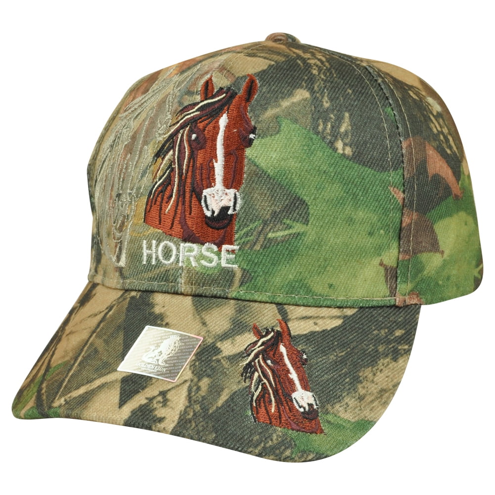 Horse Animal Camouflage Camo Rodeo Shadow Country Mustang Riding Hat ...