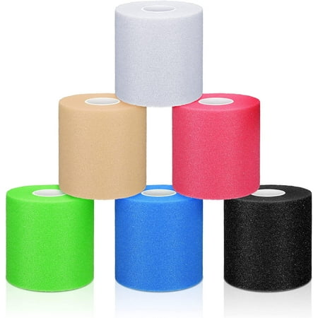Lepai 6 Pieces Foam Underwrap Athletic Foam Tape Sports Pre Wrap ...