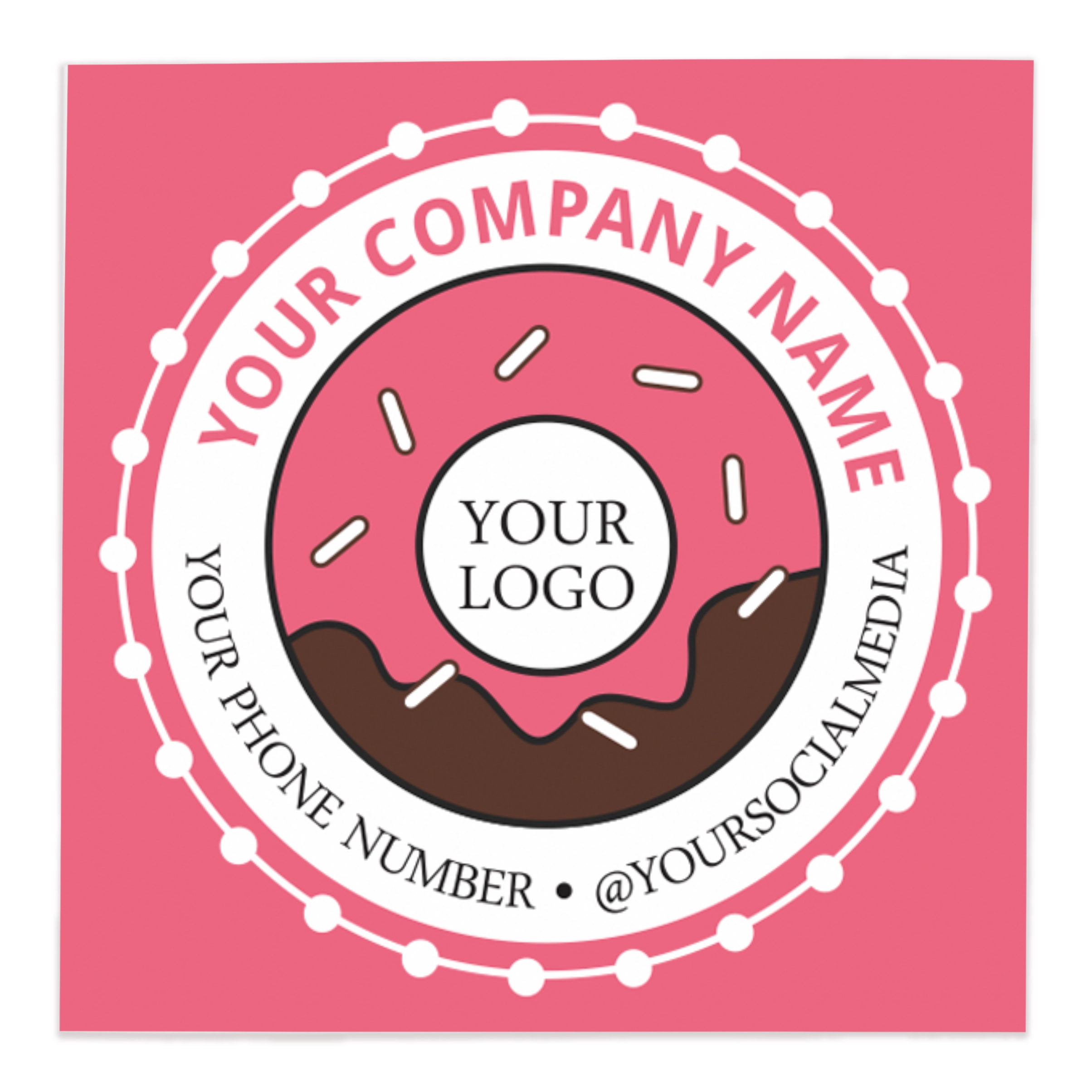 Printtoo Label for Small Business-100 SquareCustom VinylPersonalized ...