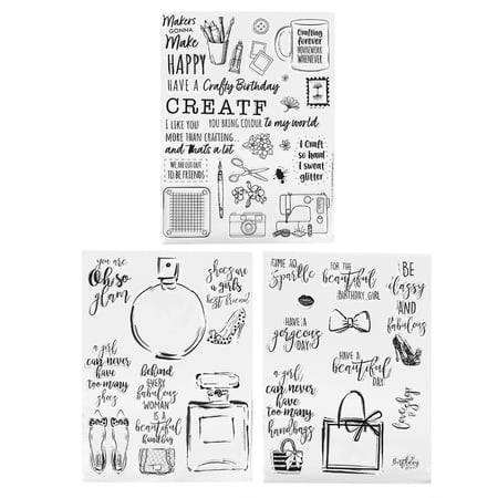 Clear Stamps, Clear Imprint Paper Craft Hand Made Gifts DIY Transparent ...