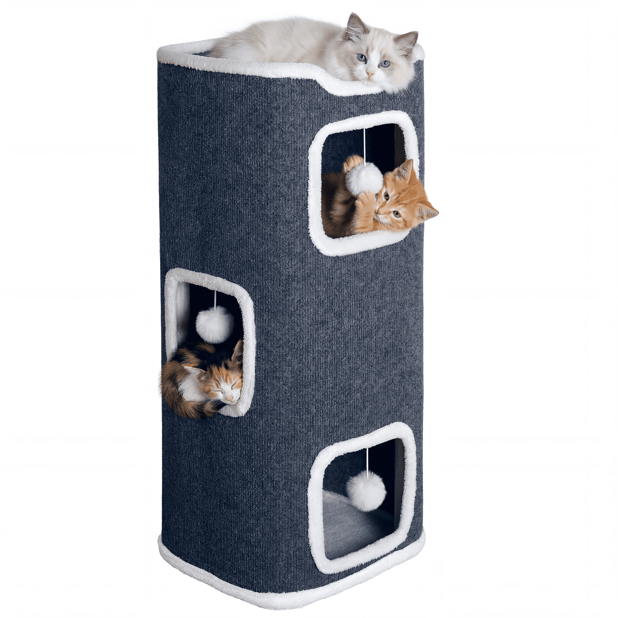 Click here for Exenoray Space-Saving Indoor Cat House Condo  3-Le... prices