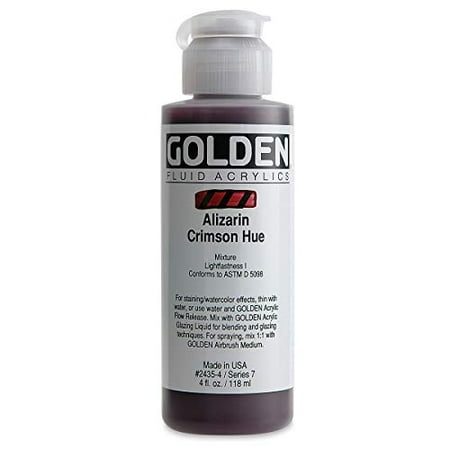 4 Oz Historical Fluid Acrylic Hues Paint Color: Alizarin Crimson Hue ...