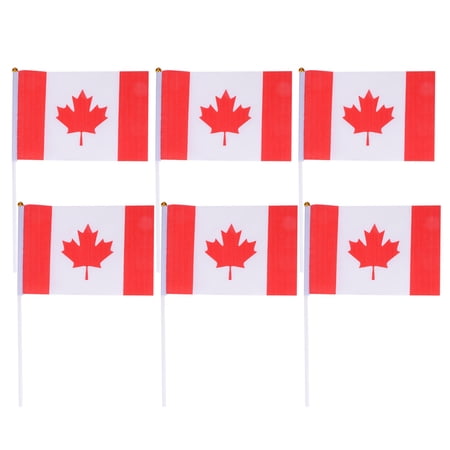 50pcs Hand Held Small Canada Flag On Stick International World Country ...