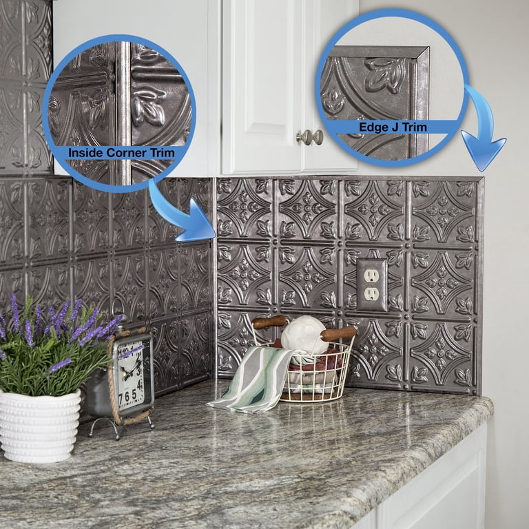 Galvanized Metal Backsplash