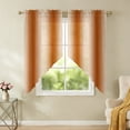 Burnt Orange Ombre Sheer Curtains Swag Valances for Windows Gradient ...