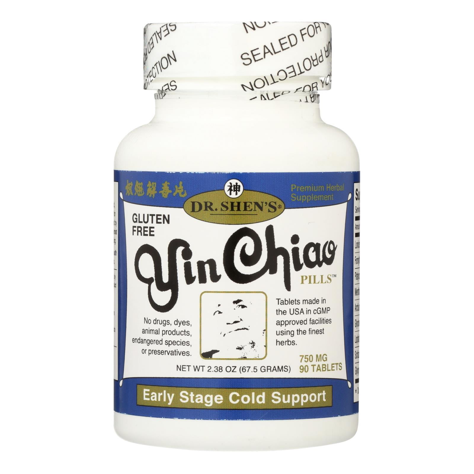Dr. Shen's Colds and Flu Yin Chiao - 750 mg - 90 Tablets - Walmart.com
