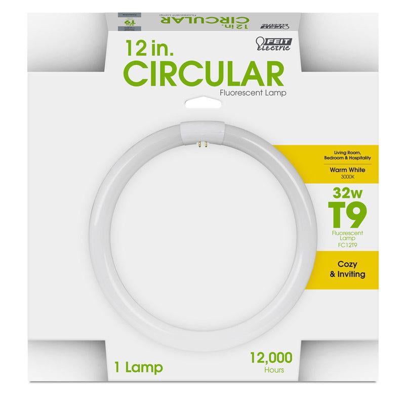 2PC Feit Electric 32 W T9 12 in. D X 12 in. L Circline Fluorescent Bulb ...