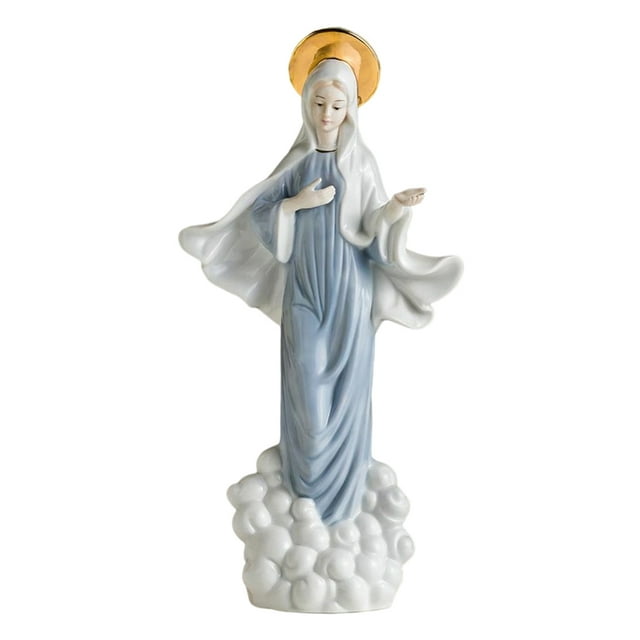 European style pottery Christian Jesus, statue of Mary pottery ...