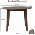Adjustable Round Kitchen Table, Foldable Dining Table for Small ...