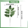 5 Pcs Artificial Fern Leaves Greenery Plant for Cemetery Wedding Green ...