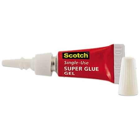 Scotch Scotch Single Use Super Glue, 1/2 Gram Tube, No-Run Gel, 4/PK ...