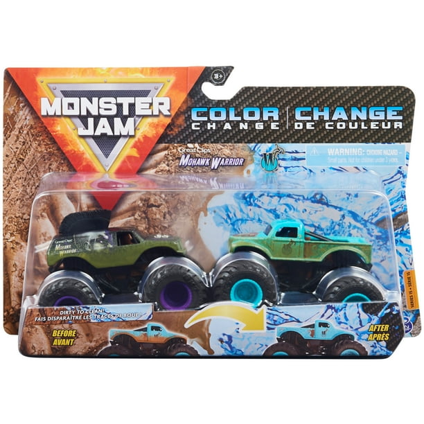 Monster Jam 1:64 2-Pack (Color Change) Mohawk Warrior vs. W - Walmart.com
