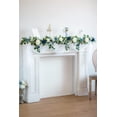 5FT Handcrafted Artificial Rose Flower Garland, Dusty Blue Flowers ...
